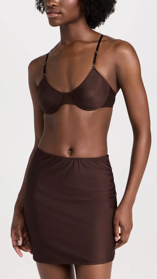Only Hearts Second Skins Racer Back Bra - Chocolate
