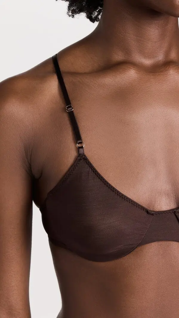 Only Hearts Second Skins Racer Back Bra - Chocolate