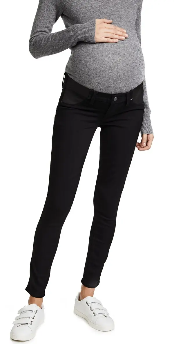 Paige Transcend Verdugo Ultra Skinny Maternity Jeans - Black Shadow