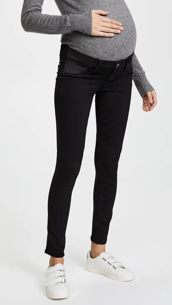 Paige Transcend Verdugo Ultra Skinny Maternity Jeans - Black Shadow