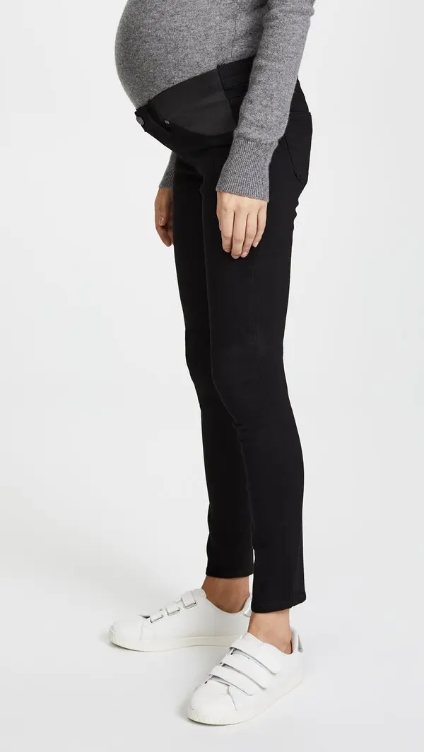 Paige Transcend Verdugo Ultra Skinny Maternity Jeans - Black Shadow