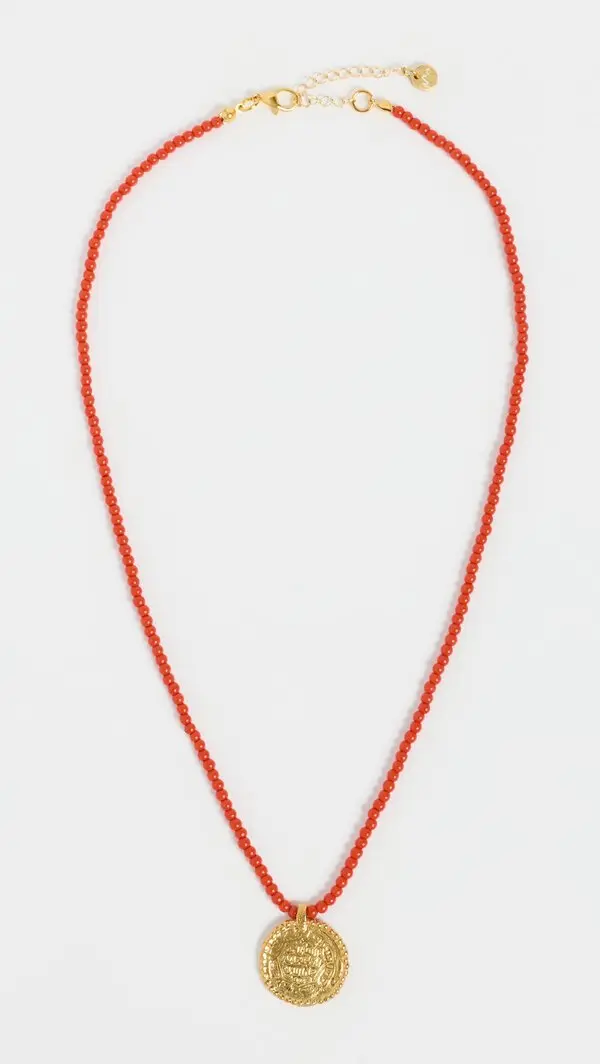 Maison Irem Beaded Coin Necklace