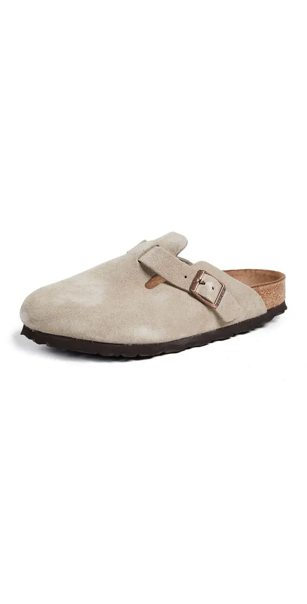 BIRKENSTOCK Boston Soft Footbed Clogs - Taupe
