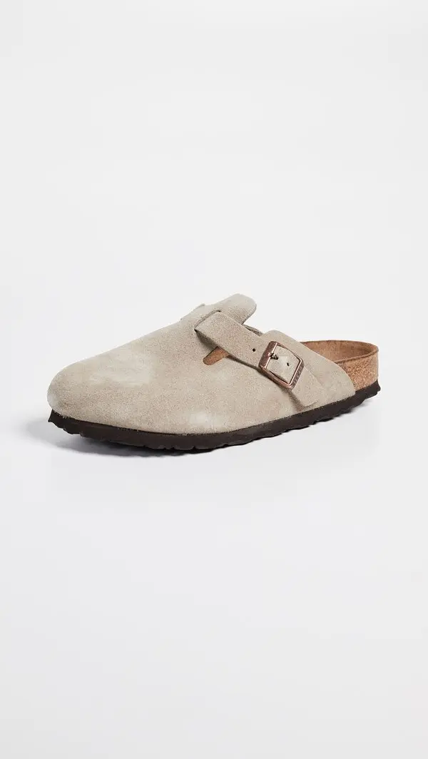 BIRKENSTOCK Boston Soft Footbed Clogs - Taupe