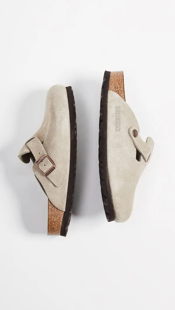BIRKENSTOCK Boston Soft Footbed Clogs - Taupe