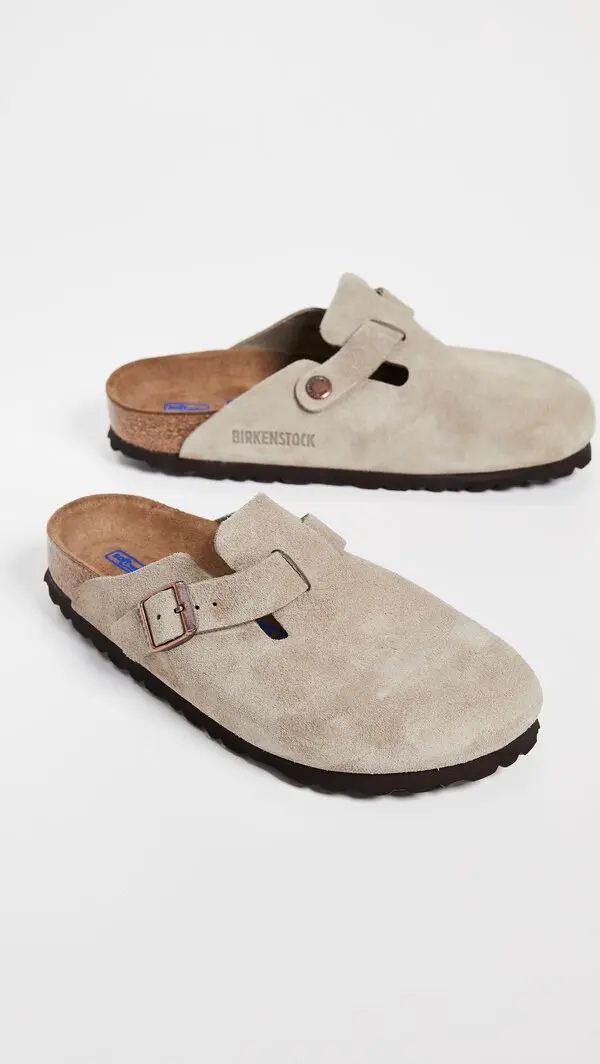 BIRKENSTOCK Boston Soft Footbed Clogs - Taupe