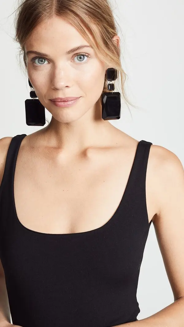 Susana Monaco Low Back Thong Bodysuit - Black