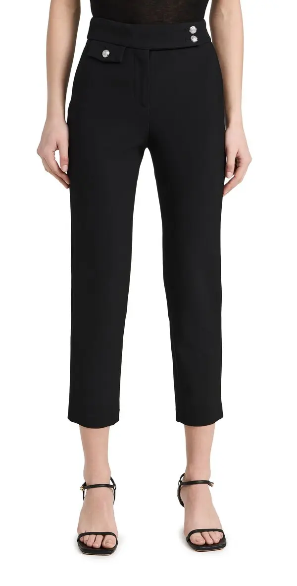 Veronica Beard Renzo Straight Leg Pants - Black