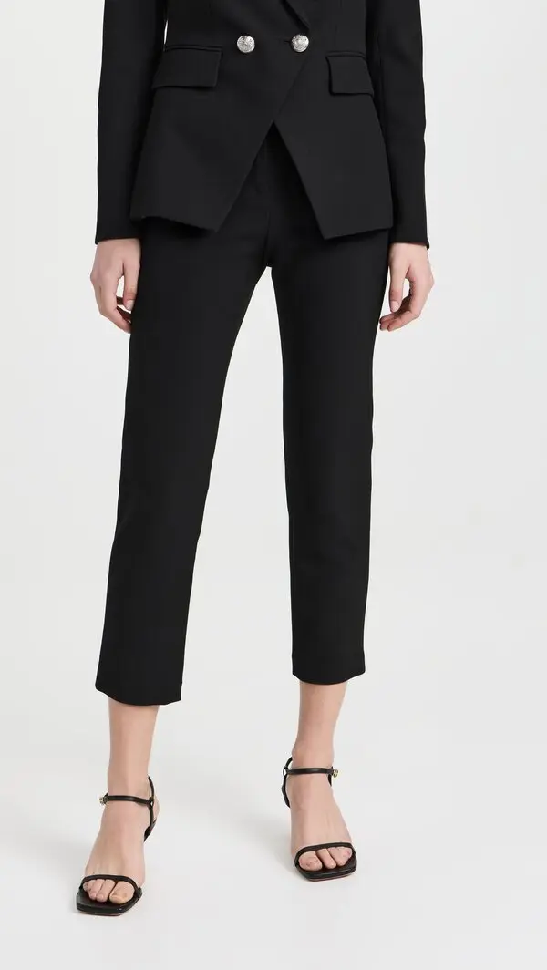 Veronica Beard Renzo Straight Leg Pants - Black