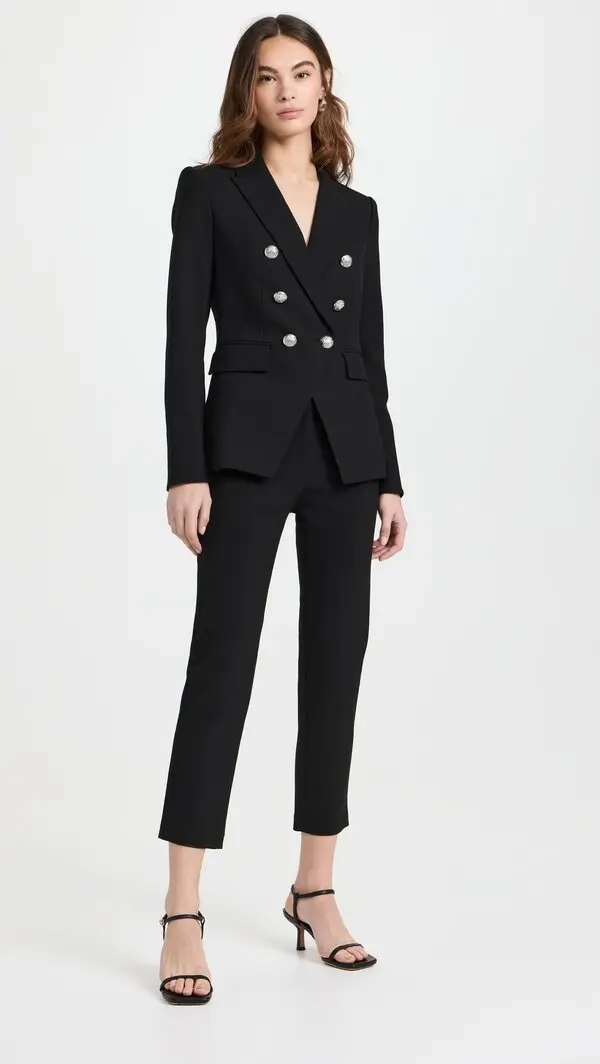Veronica Beard Renzo Straight Leg Pants - Black