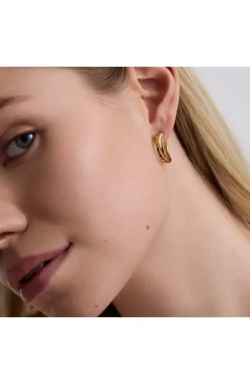 D.LOUISE Small Molten Hoop Earrings