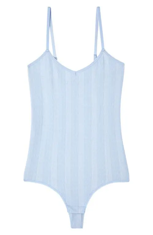 ETAM Daily Seamless Ribbed Scoop Neck Bodysuit - Bleu