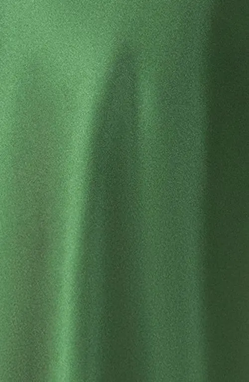 Betsy & Adam Bow Detail One-shoulder Satin Gown