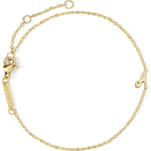 D.LOUISE D. Louise Initial Chain Bracelet - Gold - A