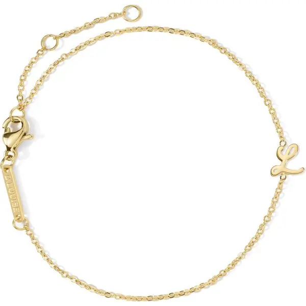 D.LOUISE Initial Chain Bracelet - Gold - L