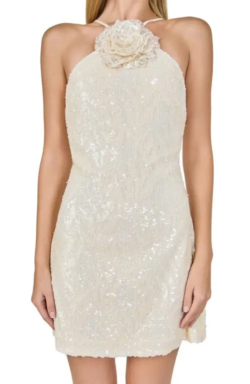 Endless Rose Sequin Appliqué Minidress