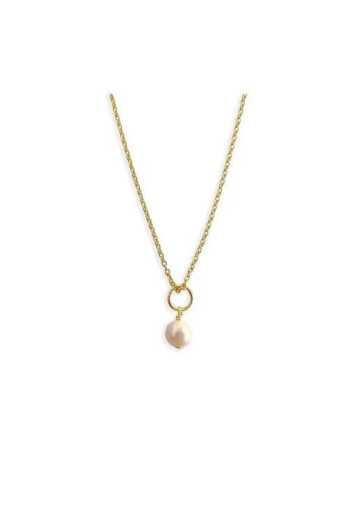 ASTOR & ORION Paloma Pearl Necklace - Gold