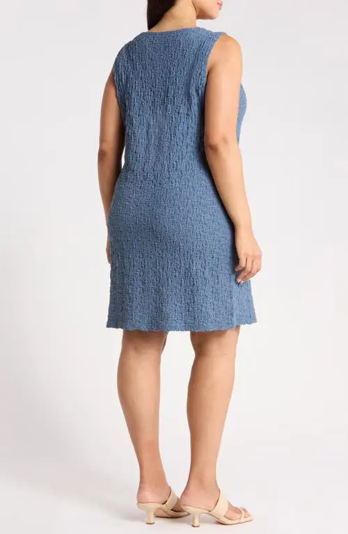 Eileen Fisher Bateau Neck Textured Dress - Cldsp