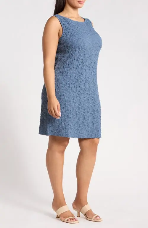 Eileen Fisher Bateau Neck Textured Dress - Cldsp