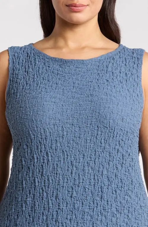 Eileen Fisher Bateau Neck Textured Dress - Cldsp