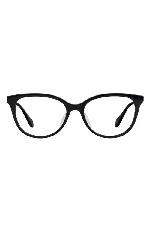 MOHALA EYEWEAR Kahala 53mm Low Bridge Cat Eye Optical Glasses - Black Lava/clear Lenses