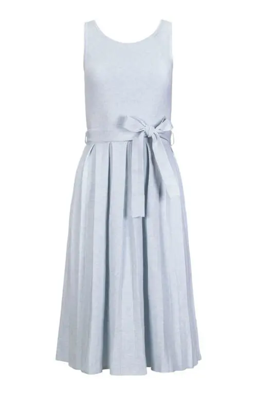 HOPE & HENRY Organic Pleated Sweater Knit Midi Dress
