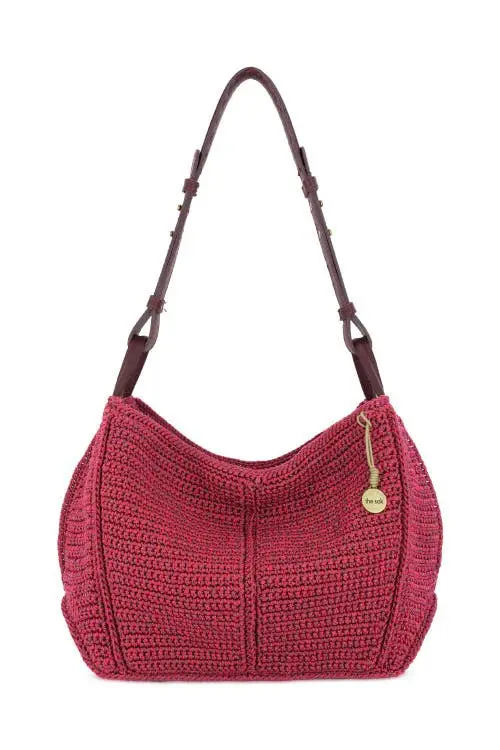 THE SAK Los Feliz Hobo Bag - Black Cherry Static