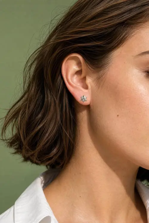ASTOR & ORION Star Stud Earrings - Silver