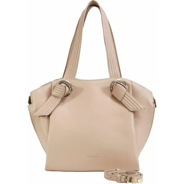 BELLE & BLOOM Heart Of Gold Leather Shoulder Bag - Latte