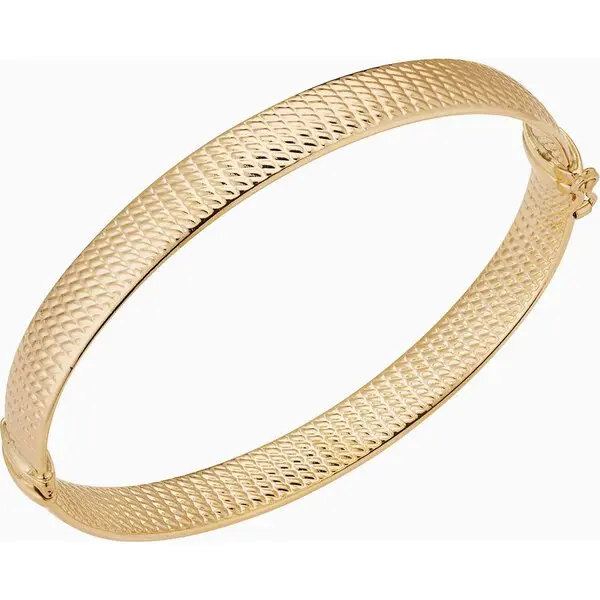 ORADINA 14k Moto Bangle - Yellow Gold