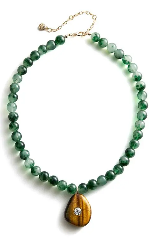Baublebar Jamie Semi-precious Beaded Pendant Necklace - Green