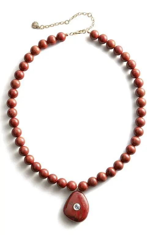 Baublebar Jamie Semi-precious Beaded Pendant Necklace - Red