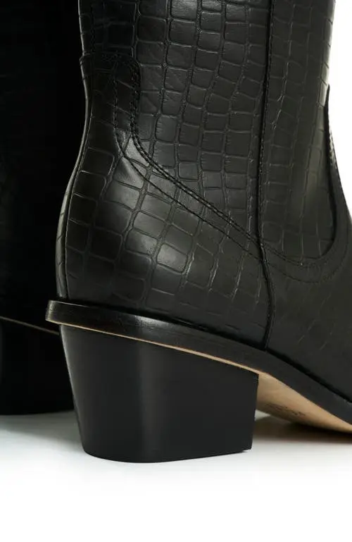 VELEZ Embossed Leather Mid-calf Boots