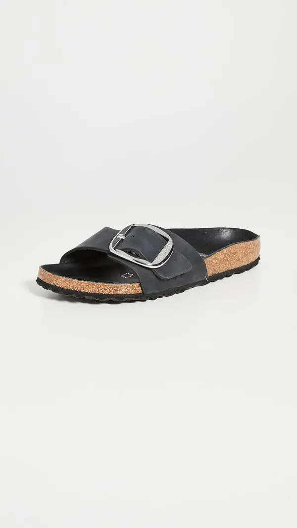 BIRKENSTOCK Madrid Big Buckle Sandals - Black