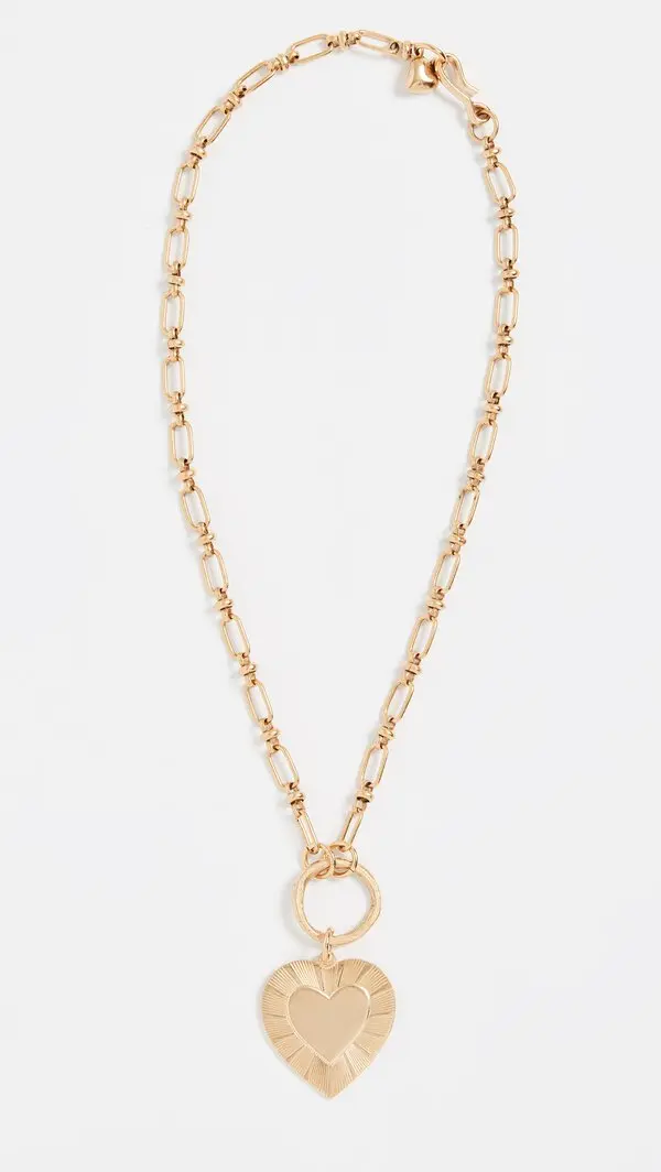 Brinker & Eliza Embossed Heart Pendant Necklace