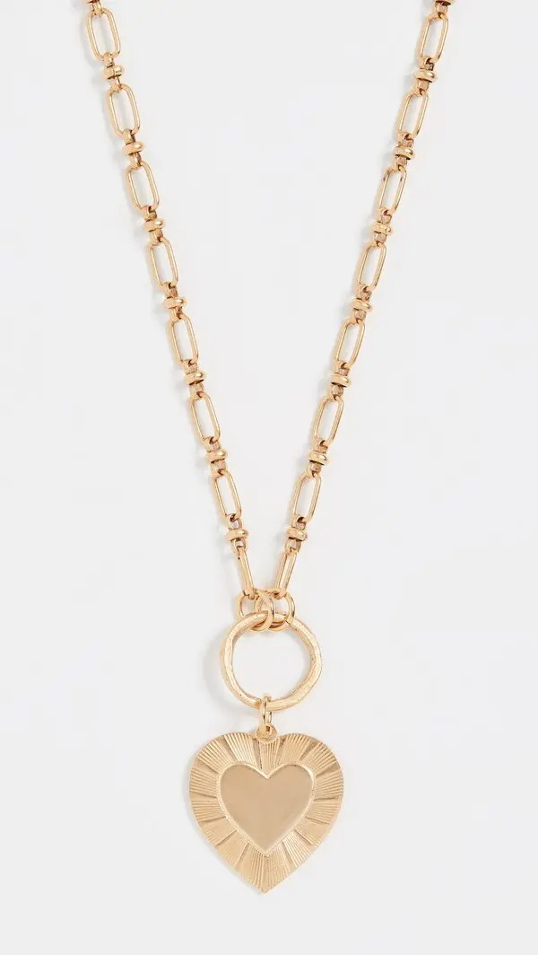 Brinker & Eliza Embossed Heart Pendant Necklace