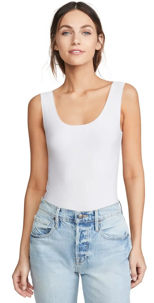 Commando Butter Tank Thong Bodysuit - White