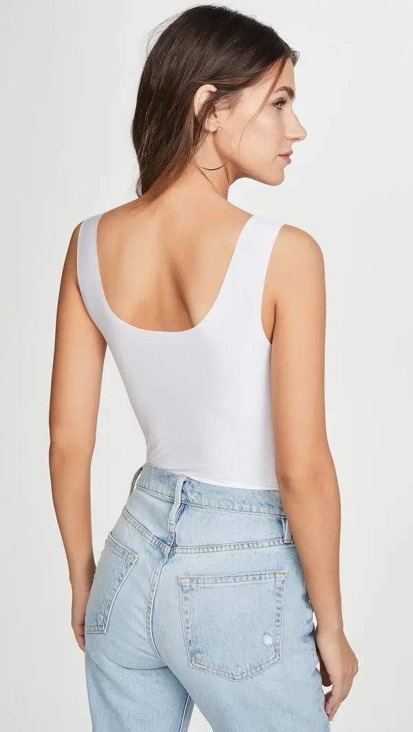 Commando Butter Tank Thong Bodysuit - White
