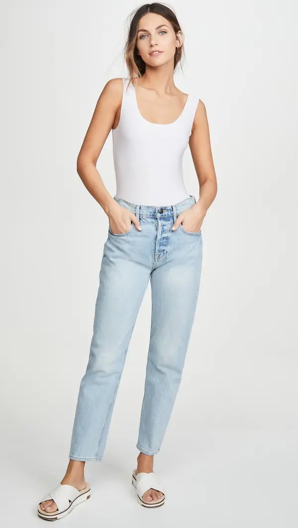 Commando Butter Tank Thong Bodysuit - White