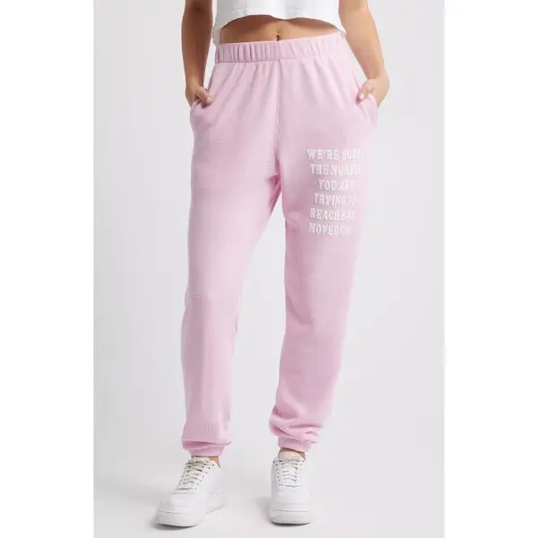 BOYS LIE 1-800 Revamped Slim Waffle Knit Graphic Joggers