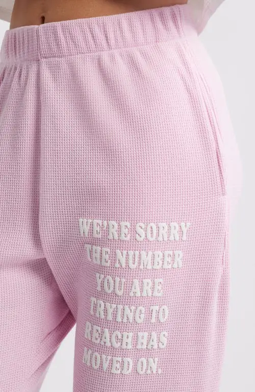 BOYS LIE 1-800 Revamped Slim Waffle Knit Graphic Joggers
