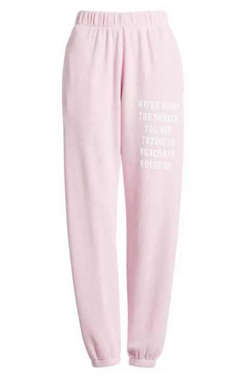 BOYS LIE 1-800 Revamped Slim Waffle Knit Graphic Joggers