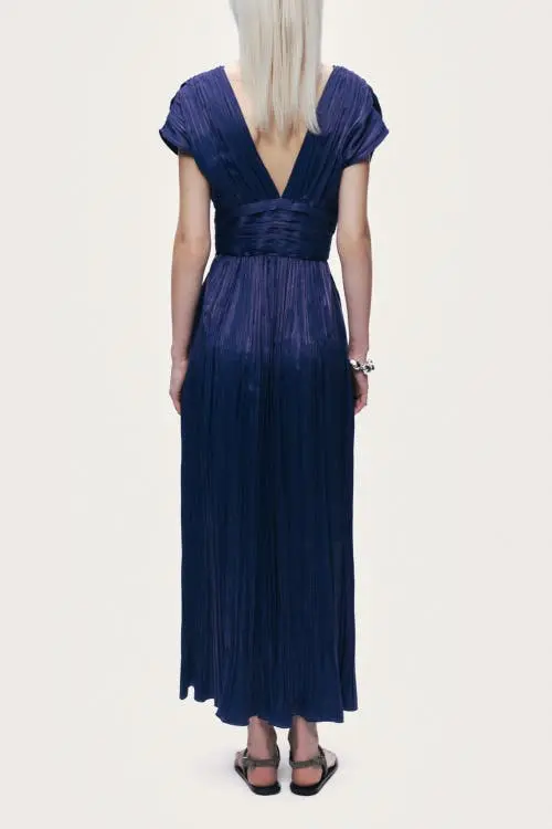NOCTURNE V-neck Midi Sleeveless Dress