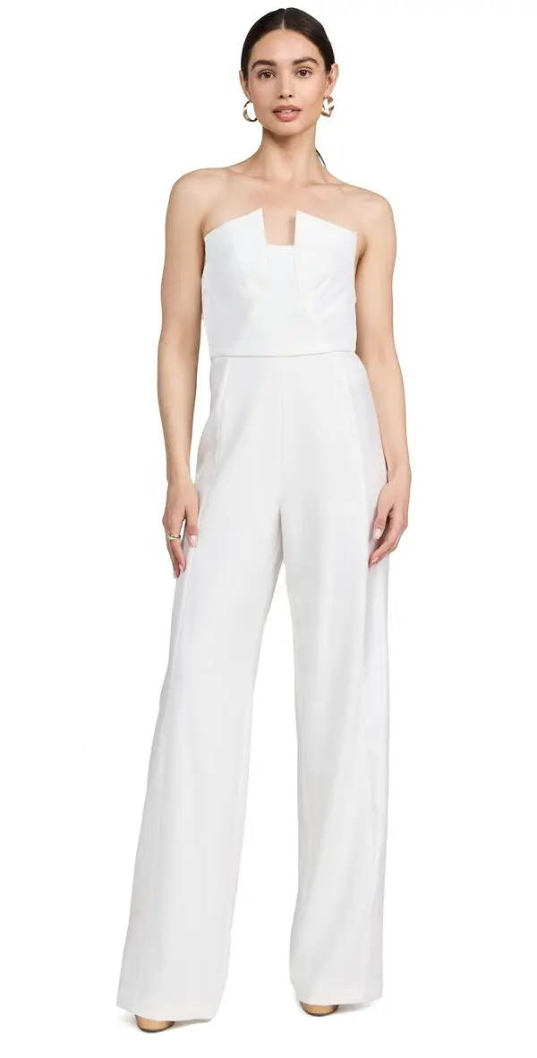 Black Halo Lena Jumpsuit - Crystal/porcelain