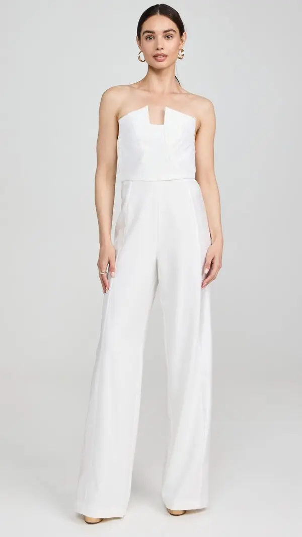 Black Halo Lena Jumpsuit - Crystal/porcelain