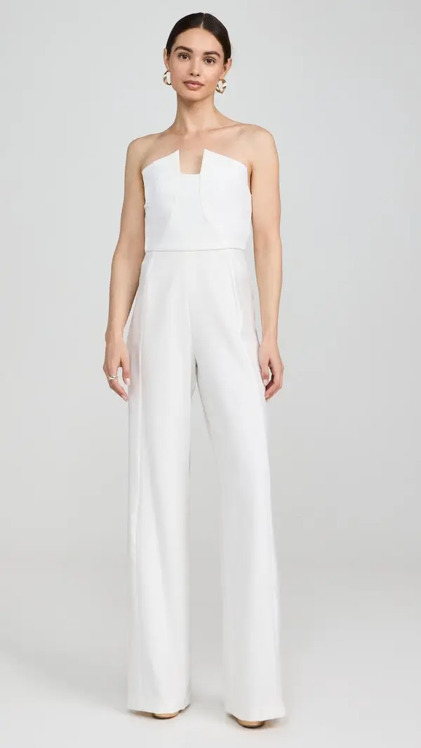 Black Halo Lena Jumpsuit - Crystal/porcelain