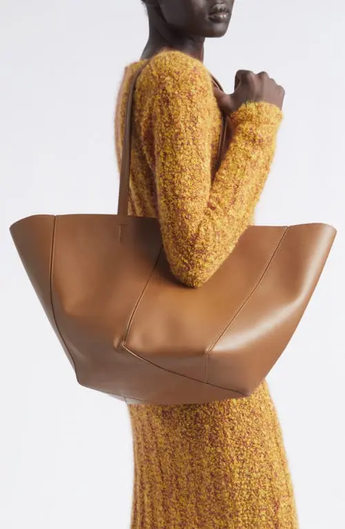 Proenza Schouler Hex Calfskin Leather Tote - Walnut