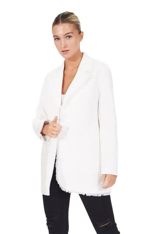 BELLE & BLOOM Young Blood Frayed Edge Blazer