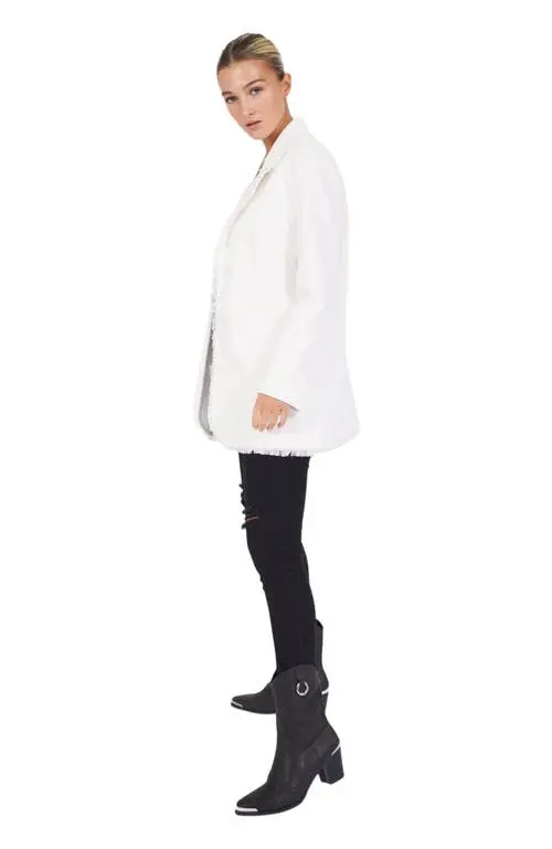 BELLE & BLOOM Young Blood Frayed Edge Blazer