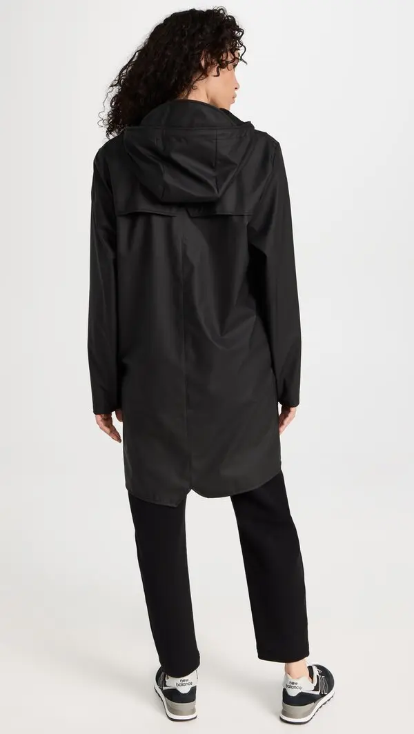 Rains Long Jacket - Black